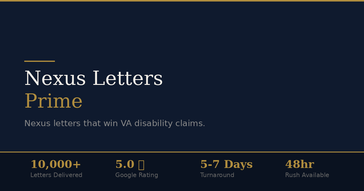 Nexus Letters Prime - Nexus Letters for VA Disability Claims